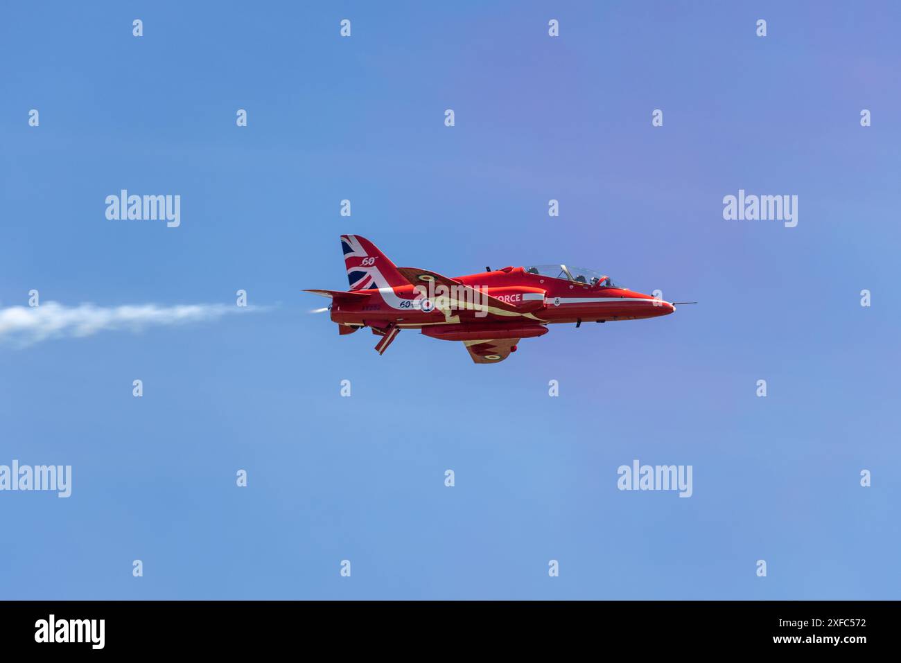BAe Hawk T1A of the The Royal Airforce Aerobatic team, The Red Arrows ...
