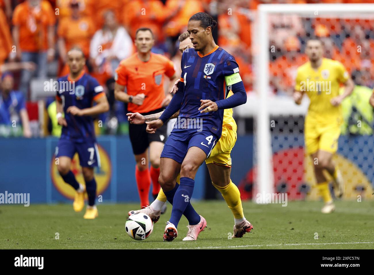 MUNICH - Virgil van Dijk of Holland during the UEFA EURO 2024 round of ...