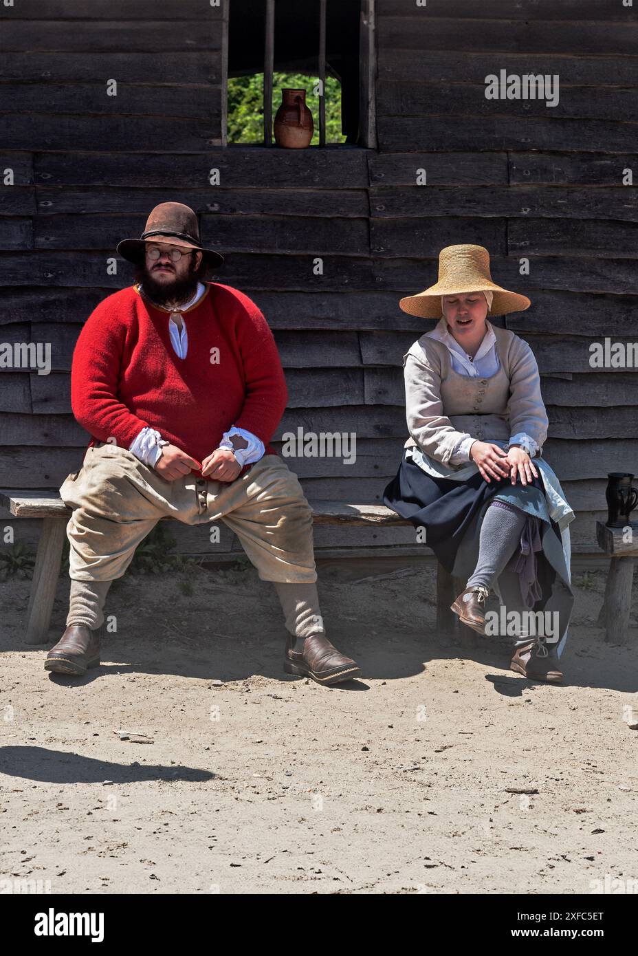 A married couple from an English pioneer village. Plimoth Patuxet ...