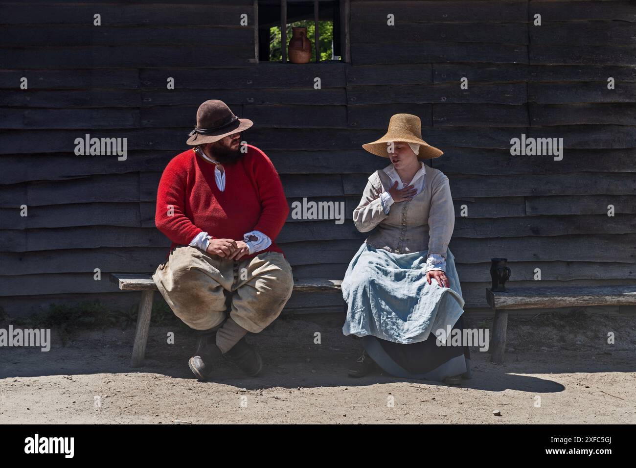 A married couple from an English pioneer village. Plimoth Patuxet ...