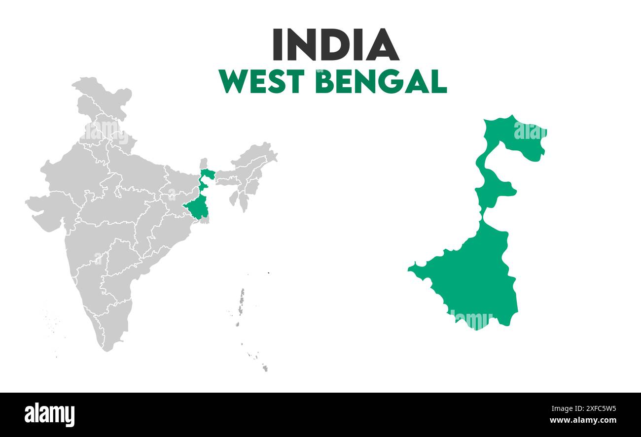 West Bengal Map graphic1, State of India, Republic of India, government ...