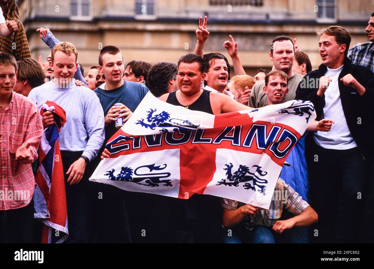 England fans celebrated in Trafalgar Square after their team’s victory ...