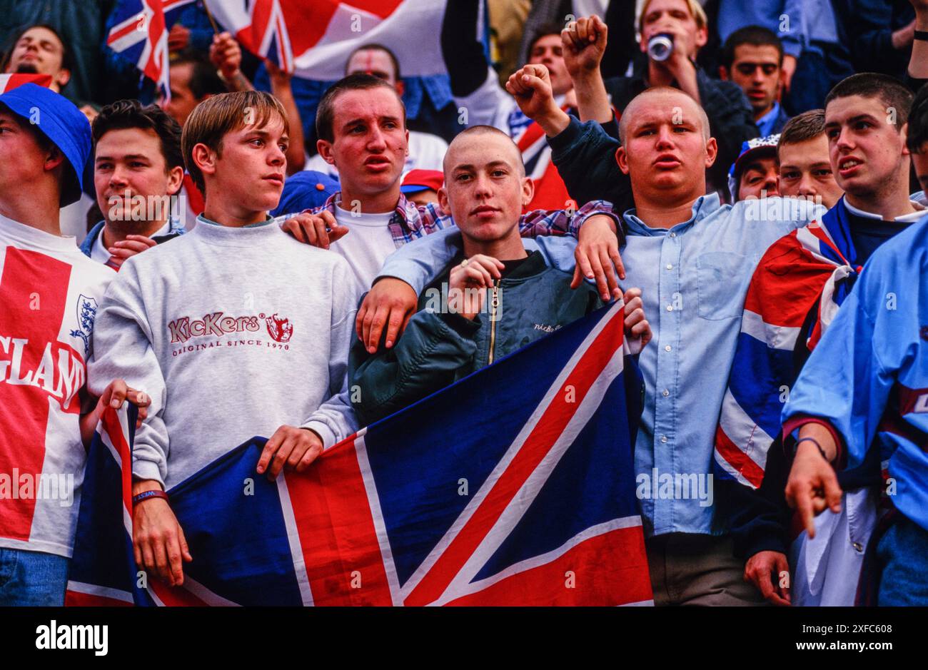 England supporters celebrated on the plinth of Nelson’s column in ...