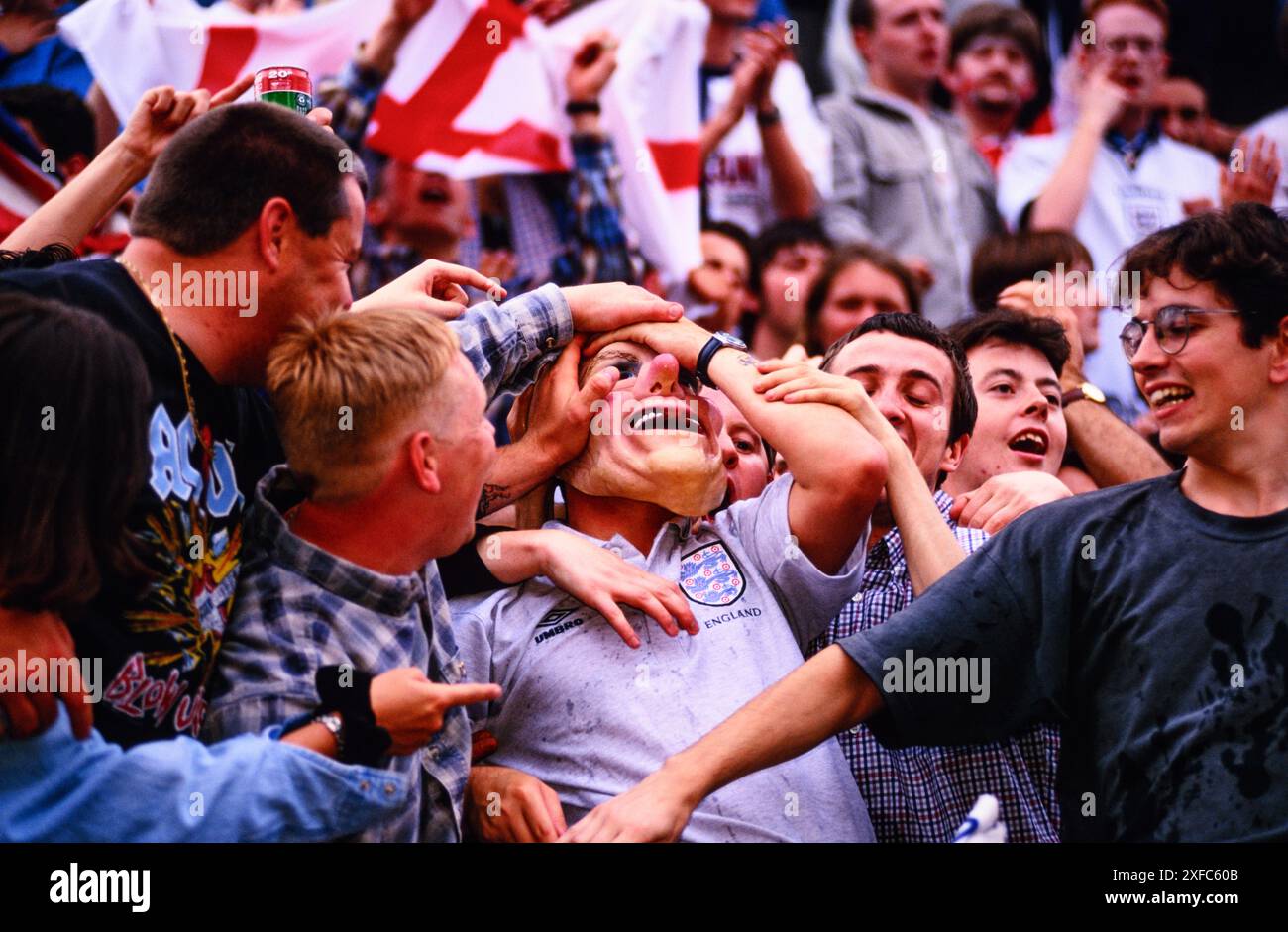 England fans celebrated in Trafalgar Square after their team’s victory ...