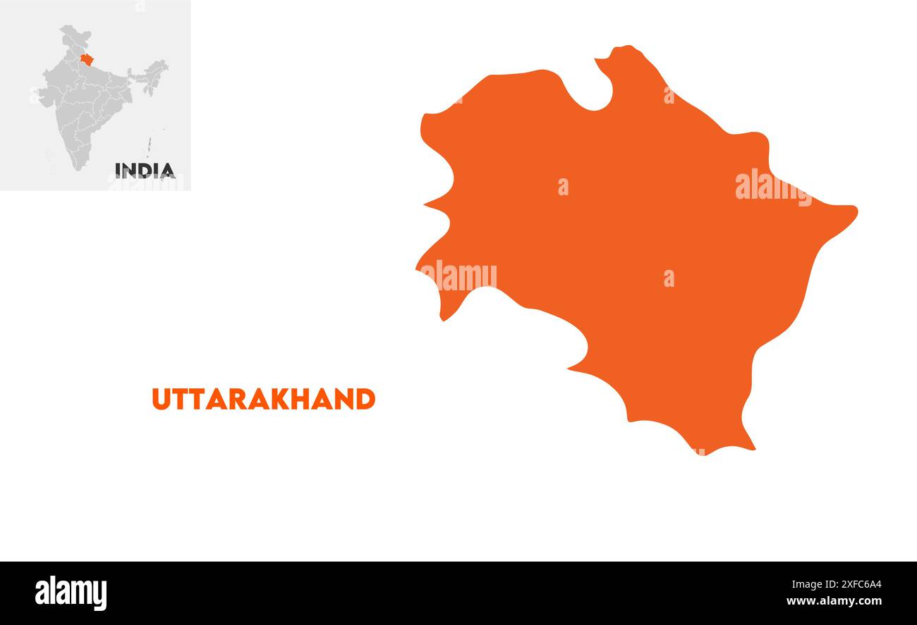Uttarakhand administrative map1, State of India, Republic of India ...