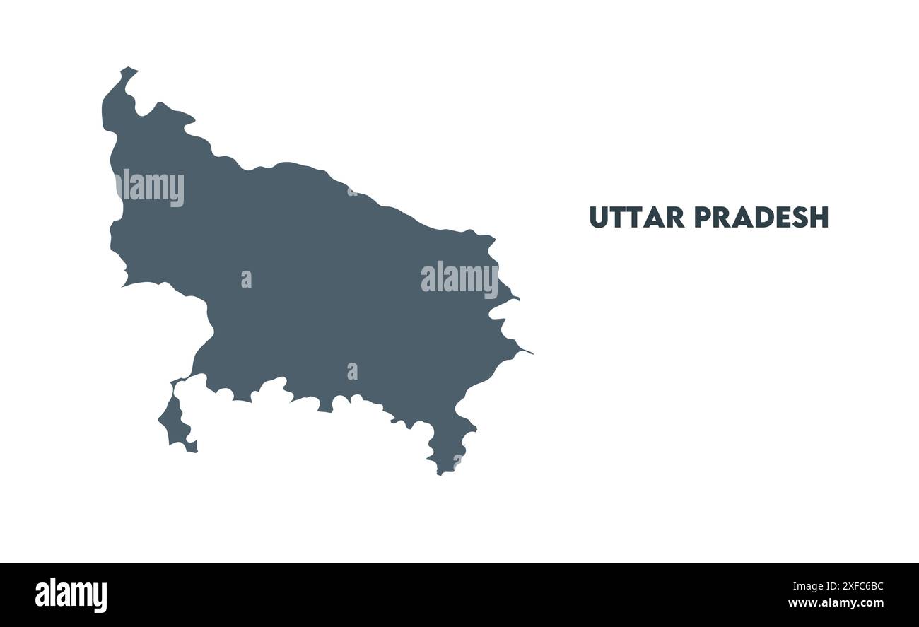 Uttar pradesh vector map1, State of India, Republic of India ...