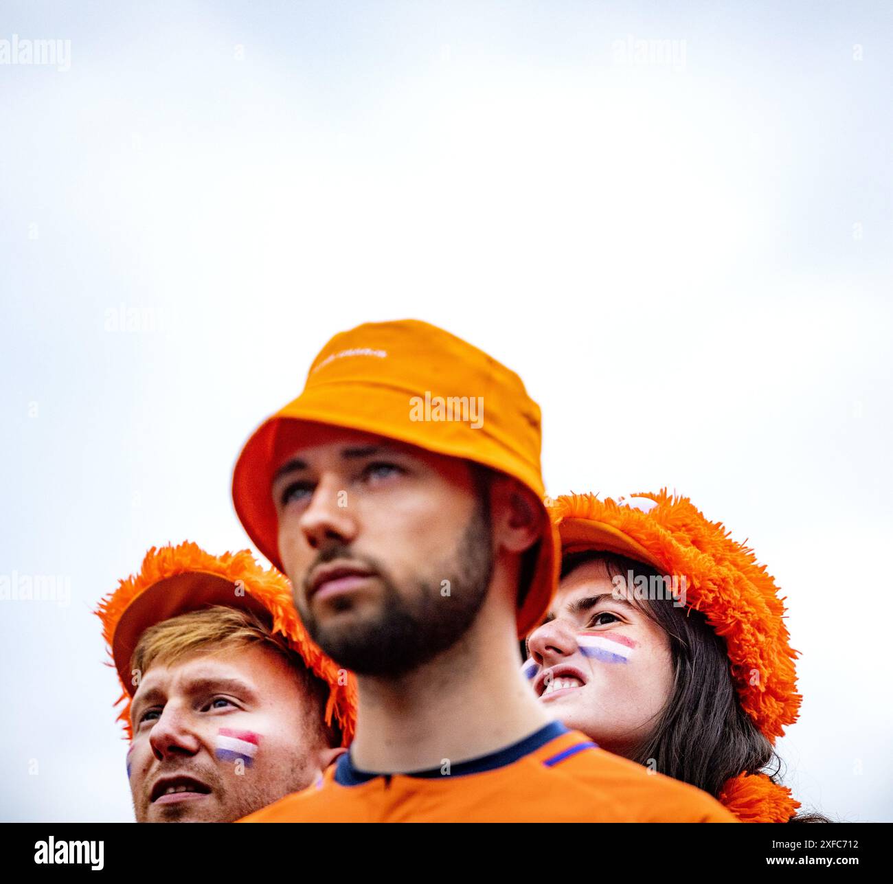 MUNICH - Dutch fans watch the eighth final match at the European ...