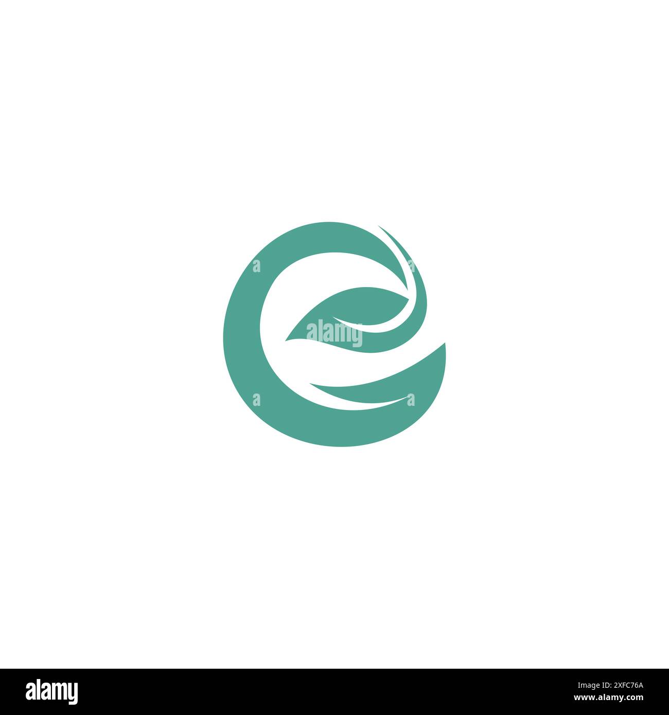 Letter E Leaf Green Logo Design. E Eco Nature Vector Illustration Stock ...