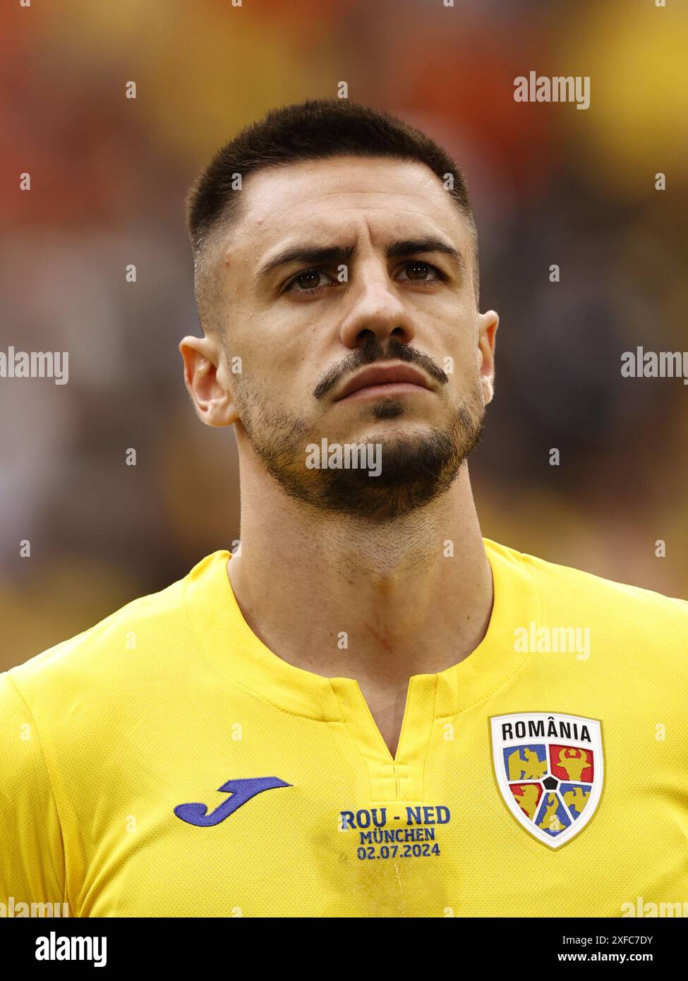 MUNICH - Andrei Burca of Romania during the UEFA EURO 2024 round of 16 ...