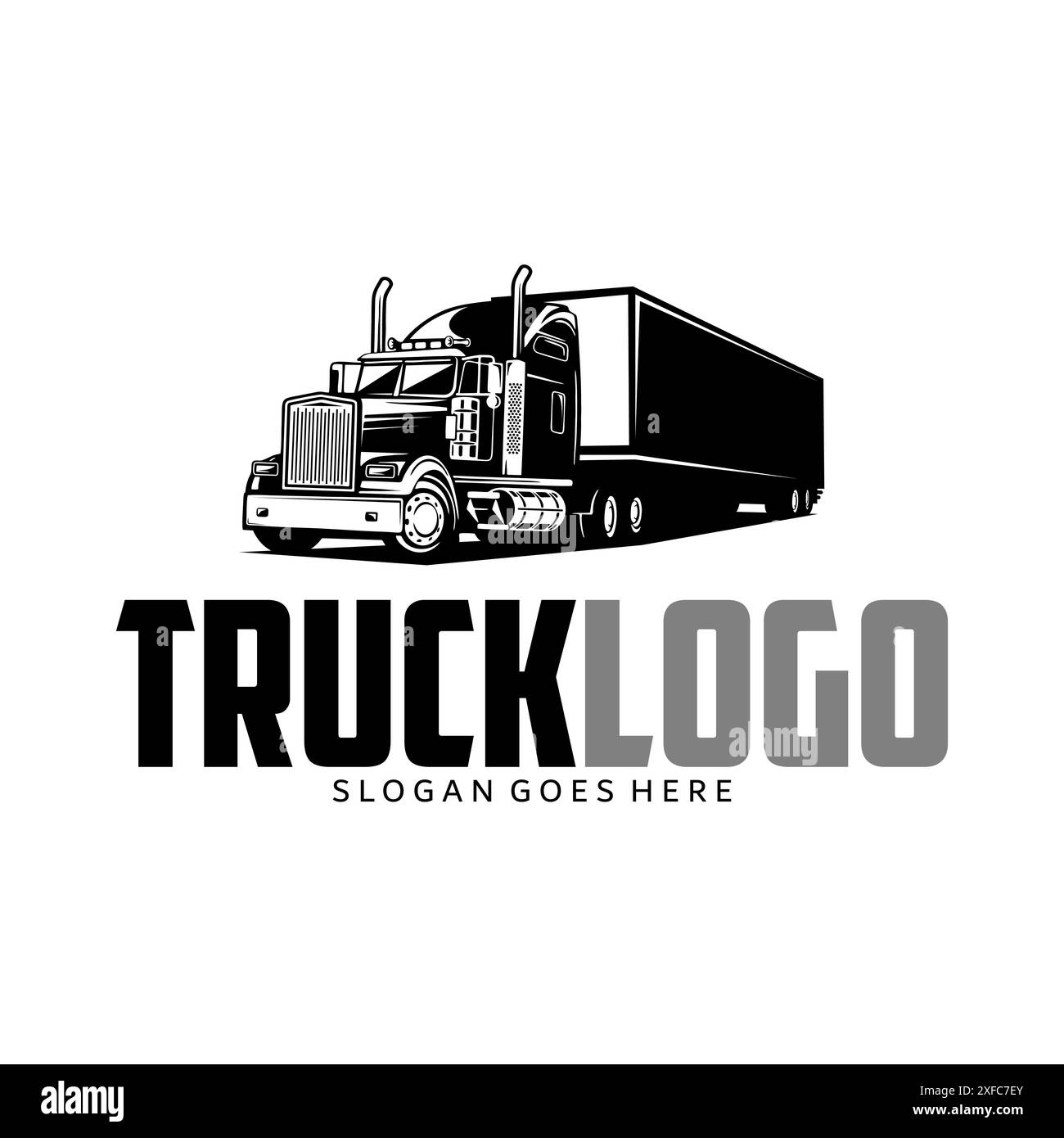 truck trailer transport logistics logo design, used for cargo campany ...