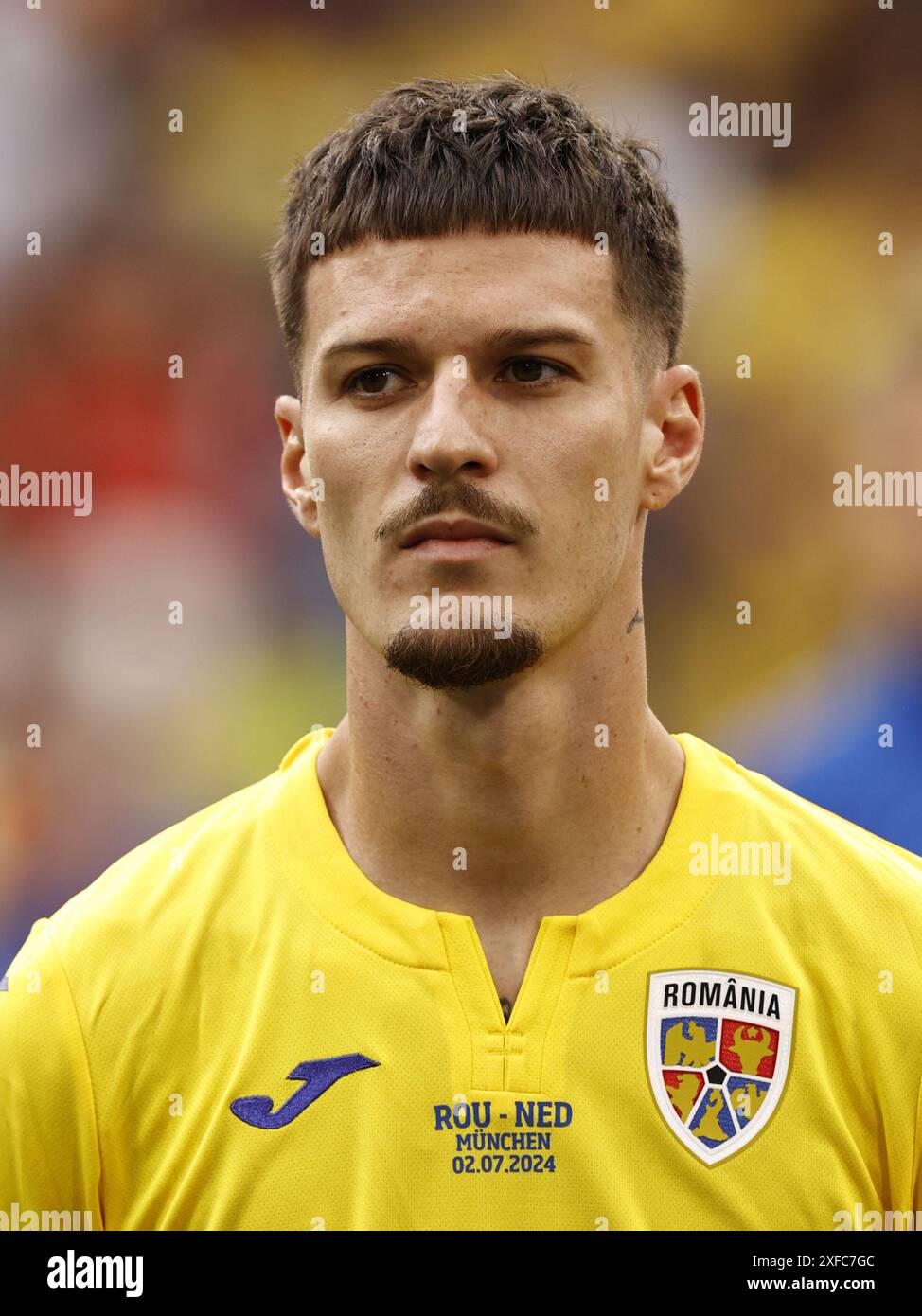 MUNICH - Dennis Man of Romania during the UEFA EURO 2024 round of 16 ...