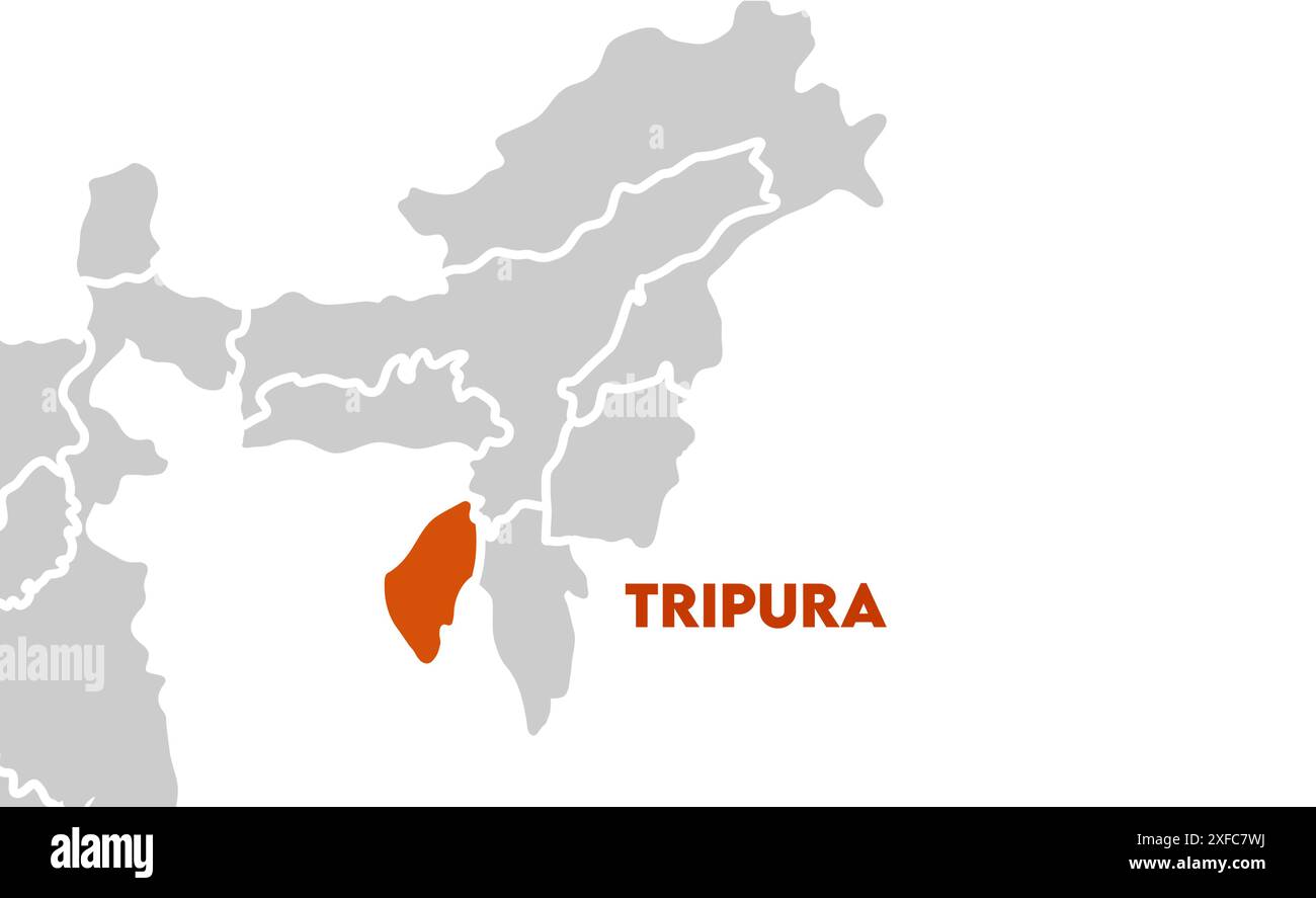 Tripura Map highlighted1, State of India, Republic of India, government ...