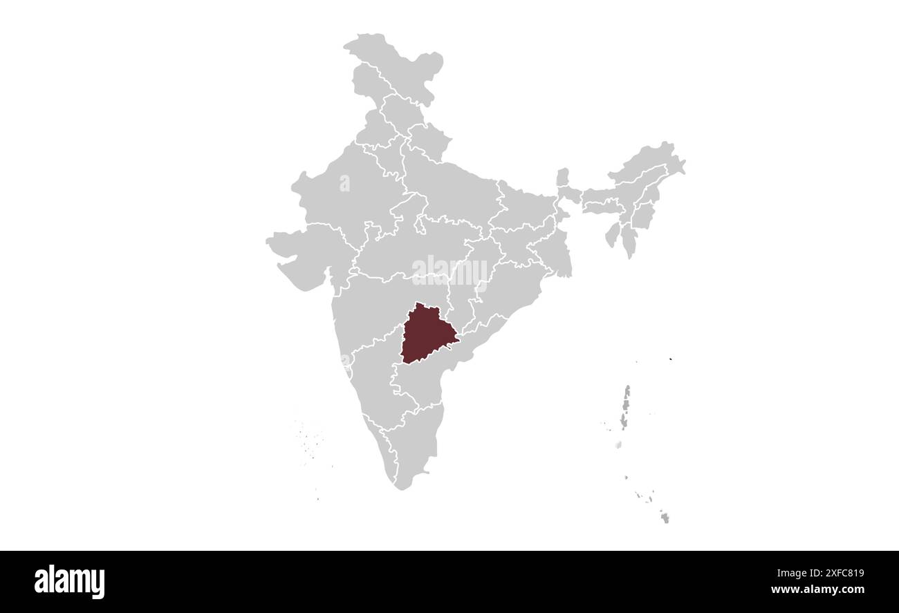 Telangana political map1, State of India, Republic of India, government ...