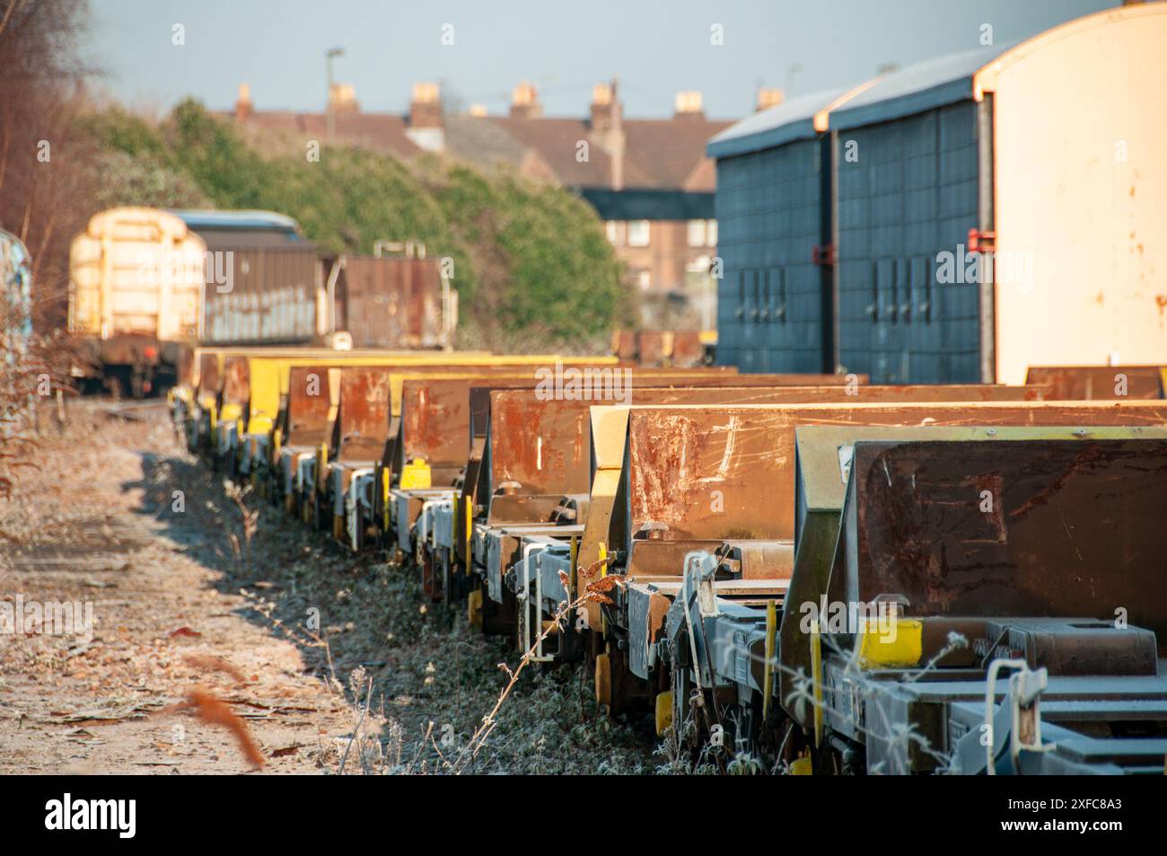 Railway freight wagons hi-res stock photography and images - Alamy