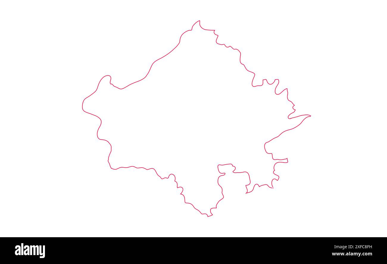 Rajasthan Map outline1, State of India, Republic of India, government ...