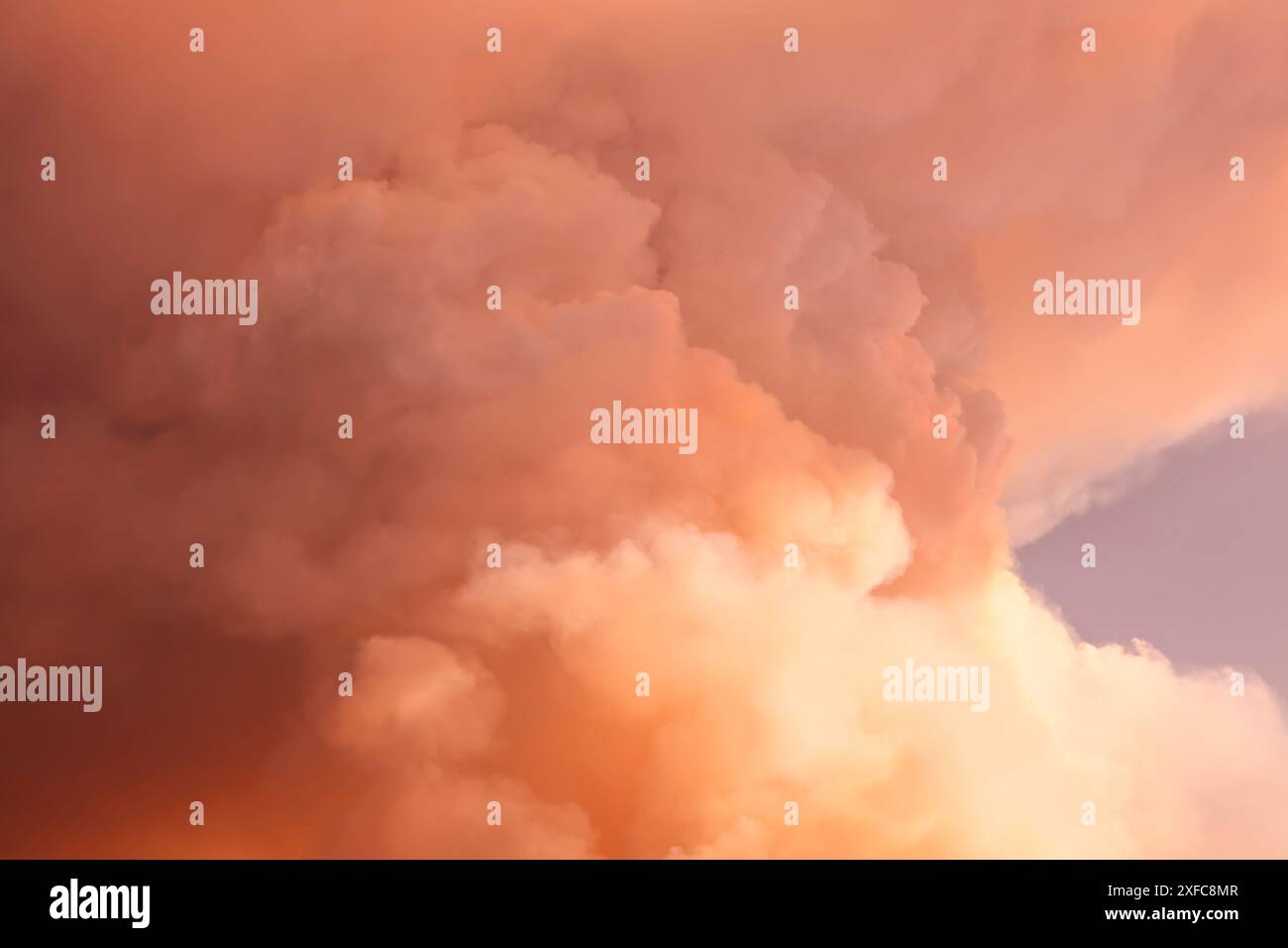 Photograph of smoke in the sky from controlled bush fire hazard ...