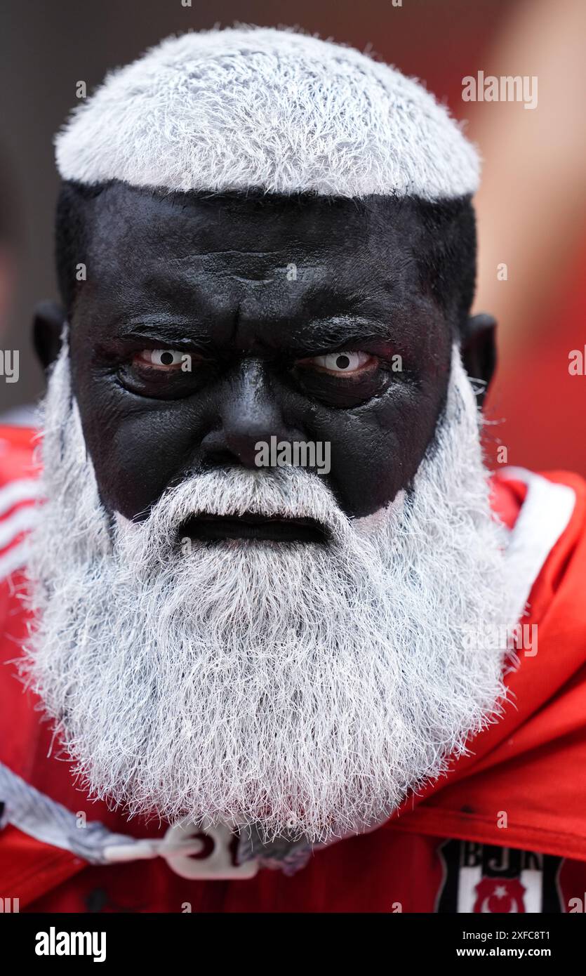 Turkey and Besiktas fan Necdet Olcerman, known as Udineco, in the ...