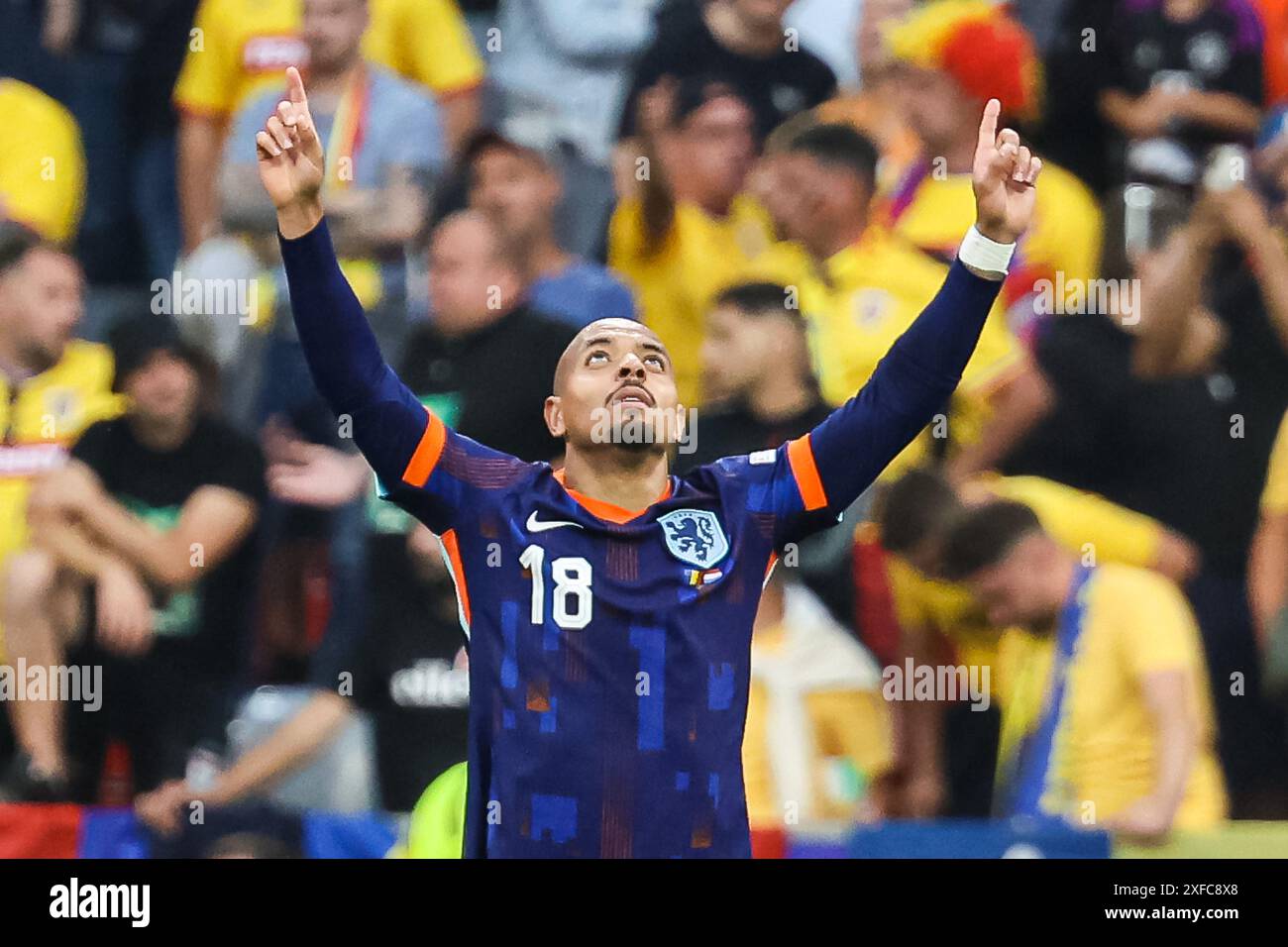 Tor fuer die Niederlande 2:0 duch Donyell Malen (Niederlande, #18 ...