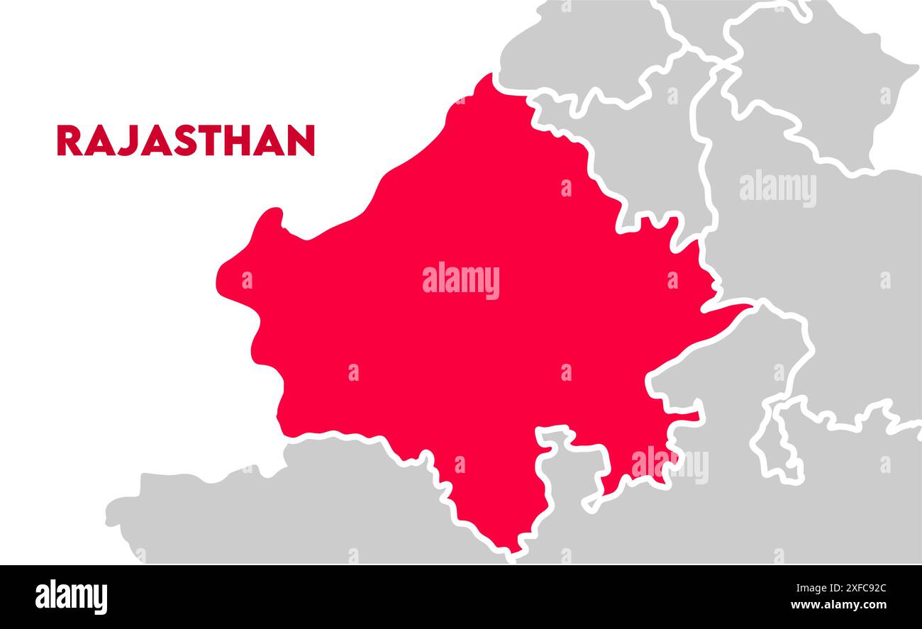 Map of rajasthan hi-res stock photography and images - Alamy