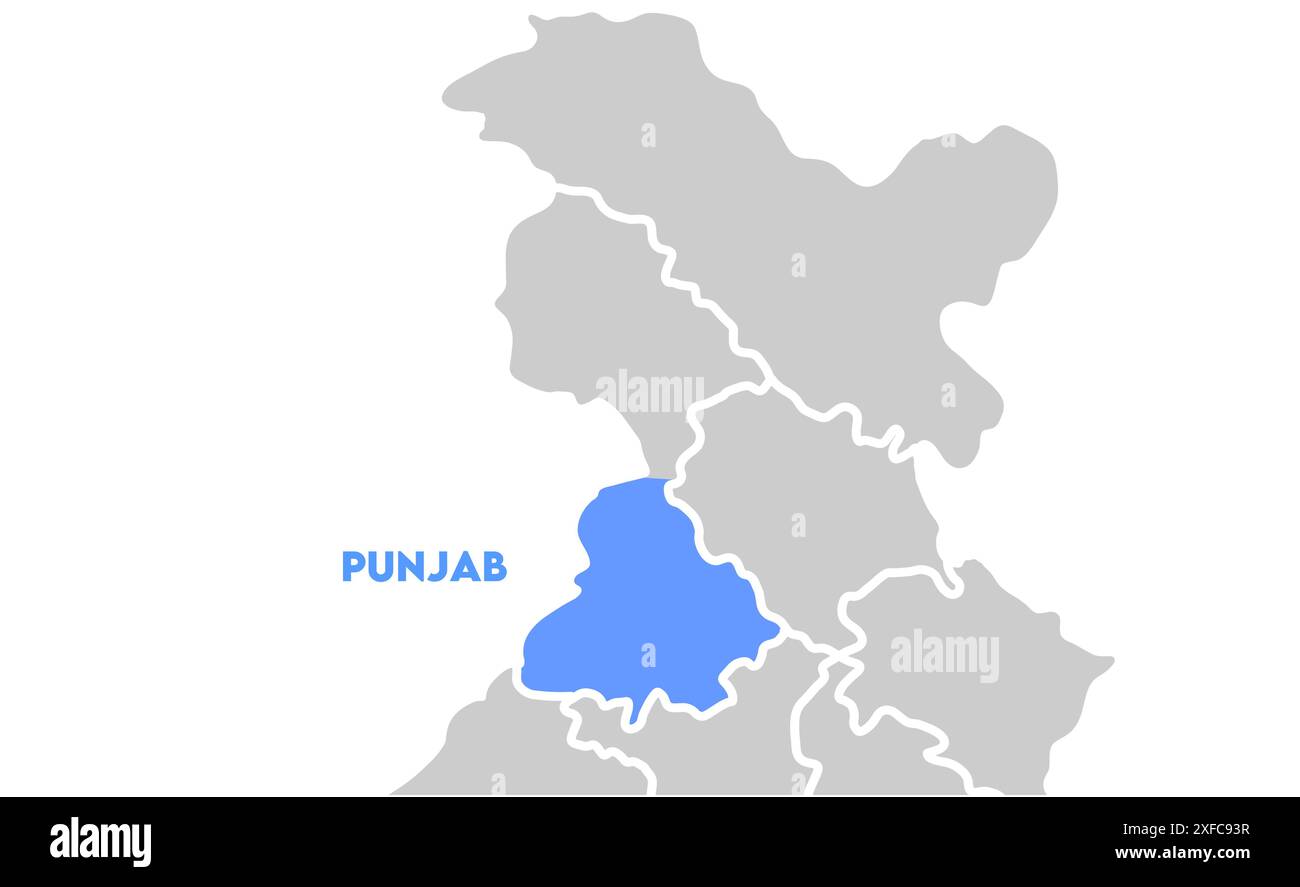 Punjab Map highlighted1, State of India, Republic of India, government ...
