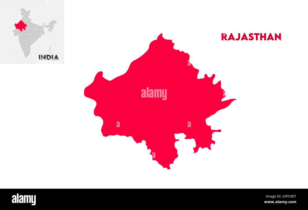 Rajasthan administrative map1, State of India, Republic of India ...
