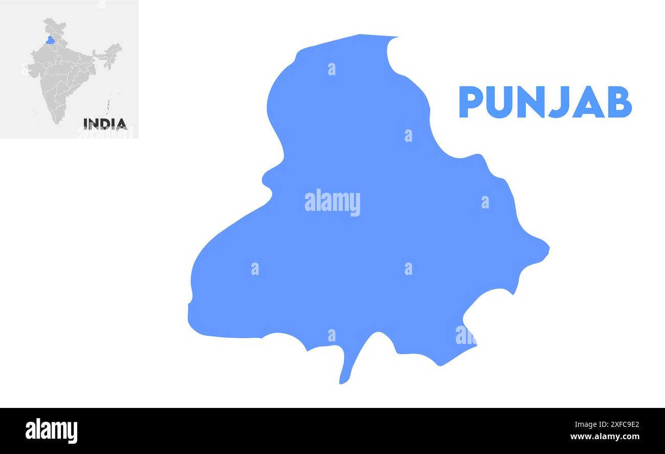 Punjab administrative map1, State of India, Republic of India ...
