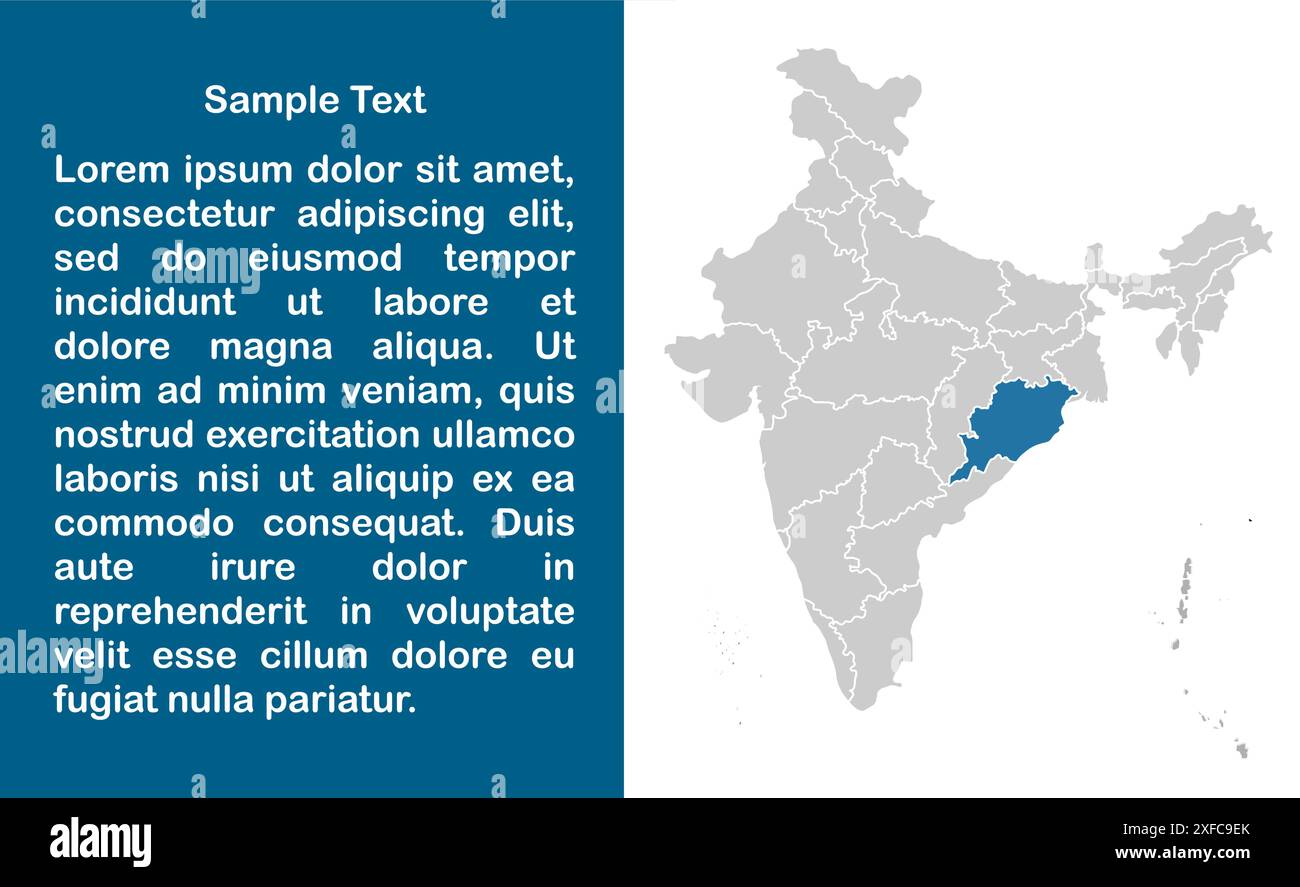 Odisha Map template1, State of India, Republic of India, government ...
