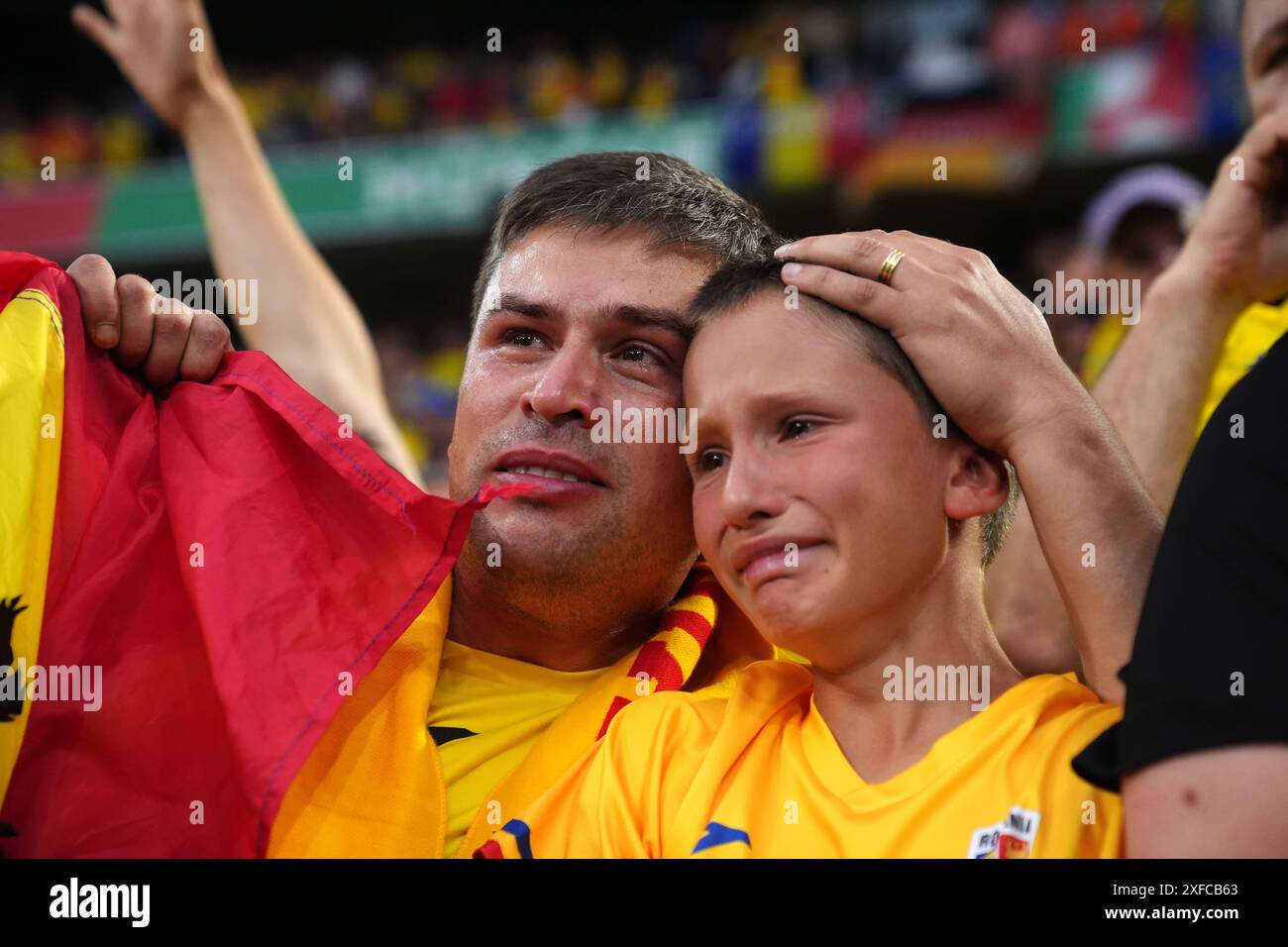 Romania fans dejected following the UEFA Euro 2024, round of 16 match ...