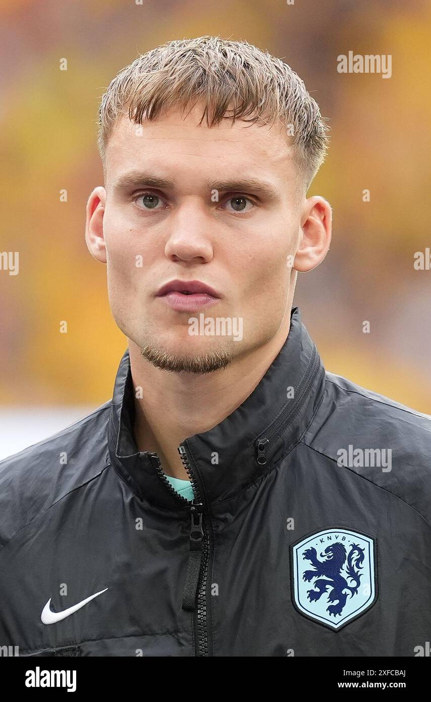 Netherlands goalkeeper Bart Verbruggen during the UEFA Euro 2024, round ...