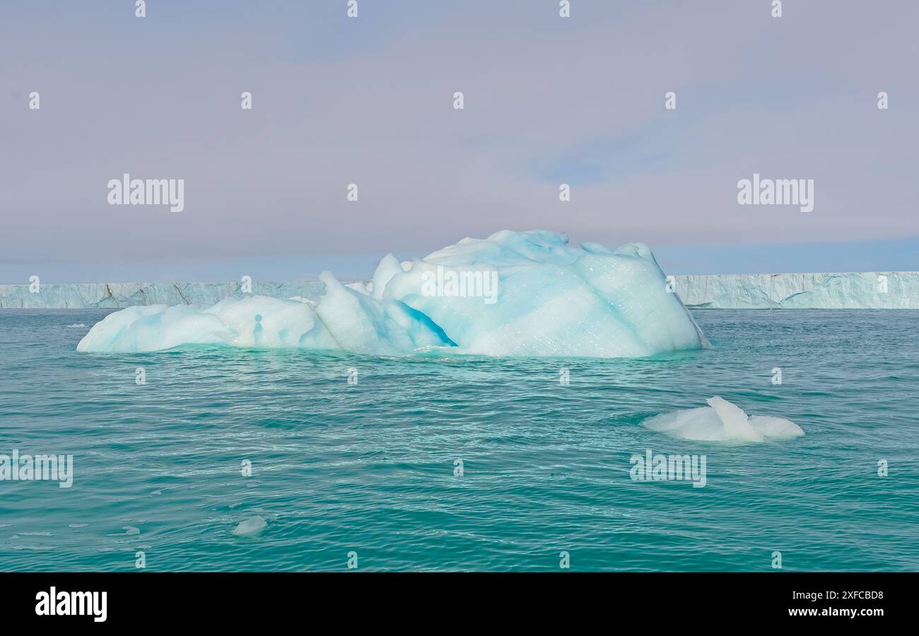Massive and Coloful Iceberg in Front of a Tidal Glacier on ...