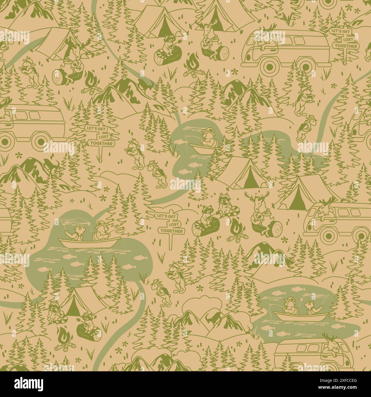 Map of trails Stock Vector Images - Alamy