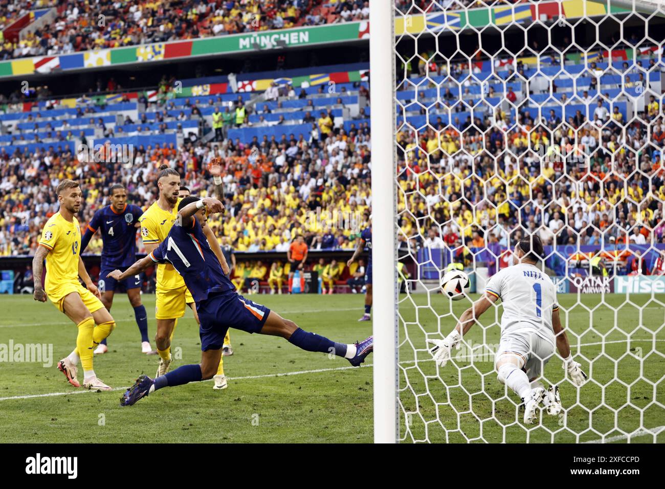 MUNICH - Cody Gakpo of Holland scores in an offside position ...