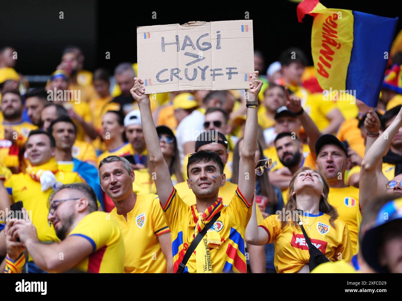 Romania fans in the stands during the UEFA Euro 2024, round of 16 match ...