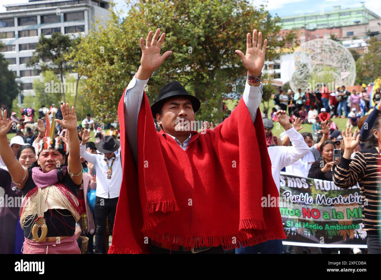 INDIGENAS CONSULTA PREVIA Quito, Tuesday, July 2, 2024 Sit-in and March ...