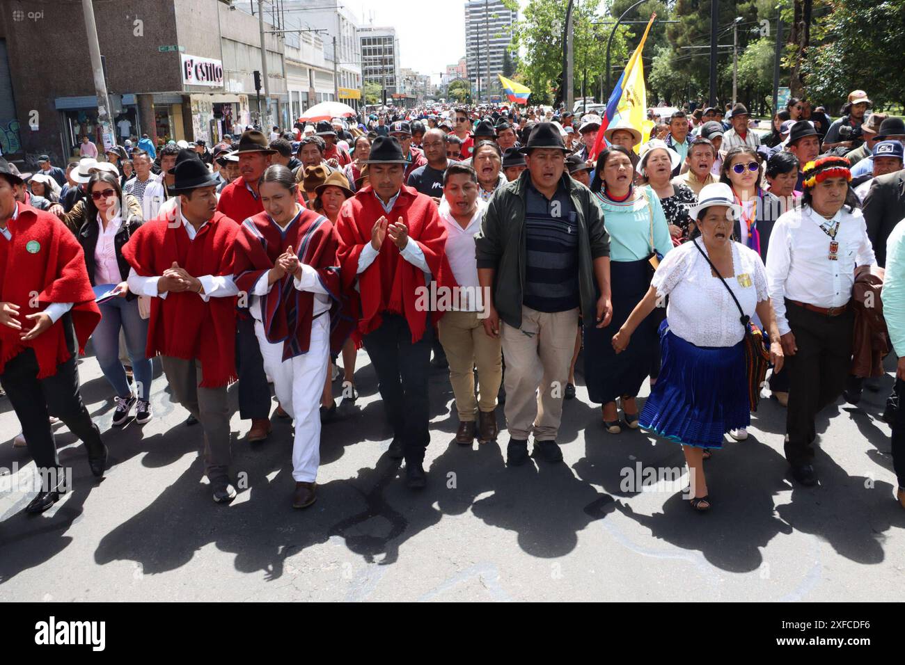 INDIGENAS CONSULTA PREVIA Quito, Tuesday, July 2, 2024 Sit-in and March ...