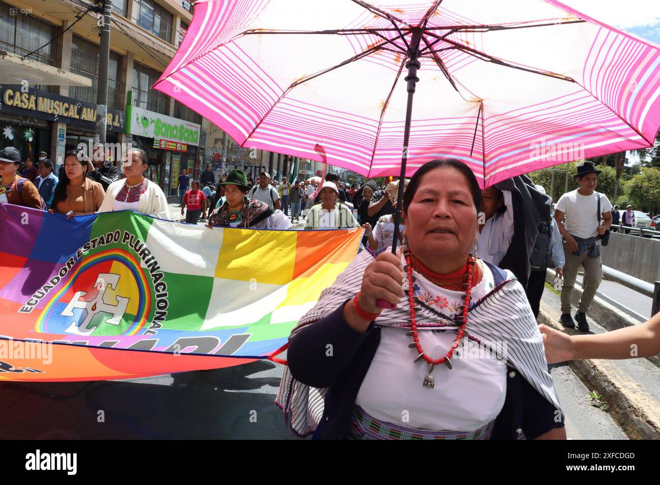 INDIGENAS CONSULTA PREVIA Quito, Tuesday, July 2, 2024 Sit-in and March ...