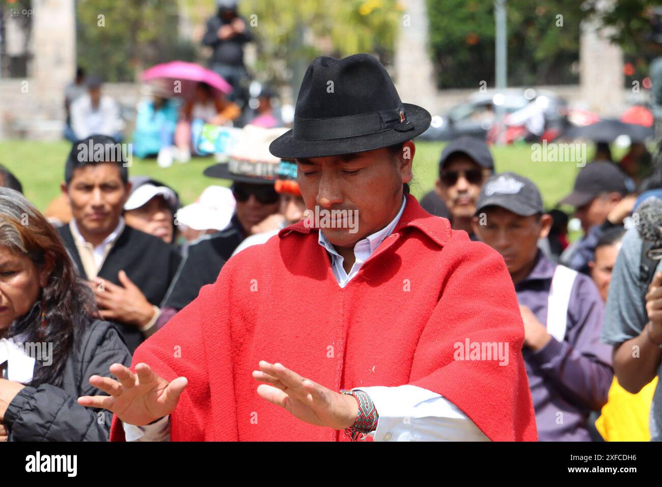 INDIGENAS CONSULTA PREVIA Quito, Tuesday, July 2, 2024 Sit-in and March ...