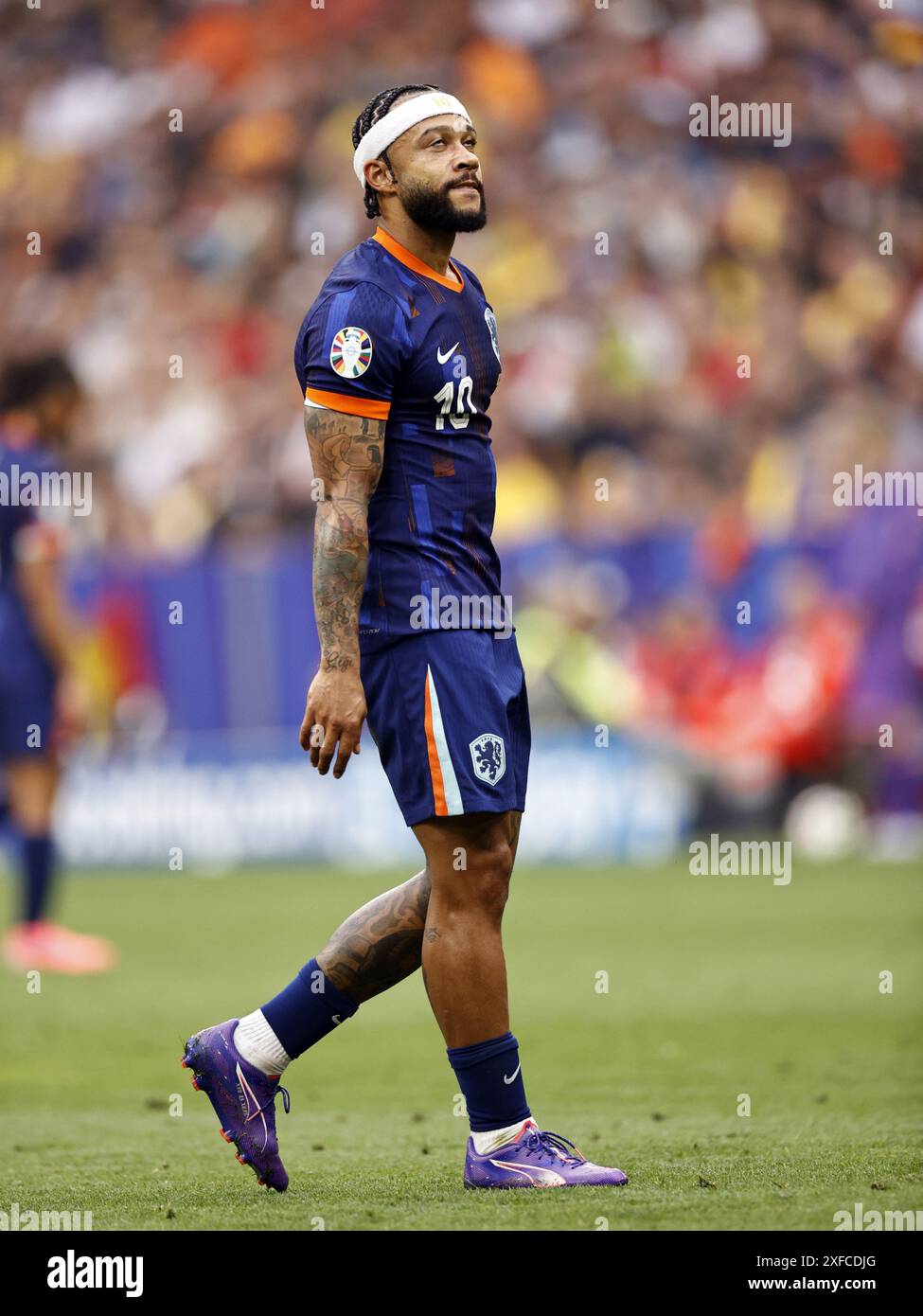 MUNICH - Memphis Depay of Holland reacts during the UEFA EURO 2024 ...