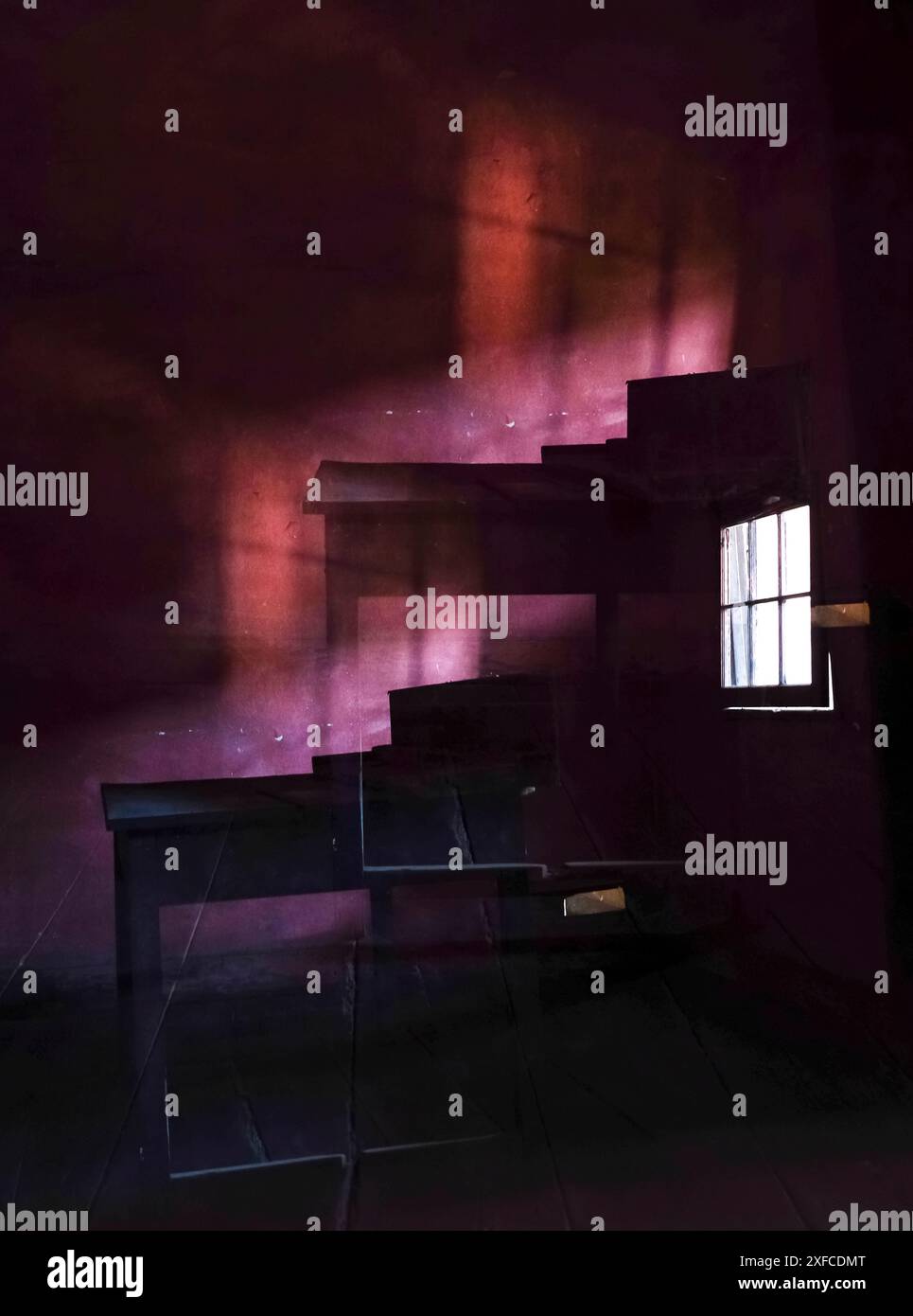 Interior of a room in the slave quarters at the Aiken-Rhett House ...