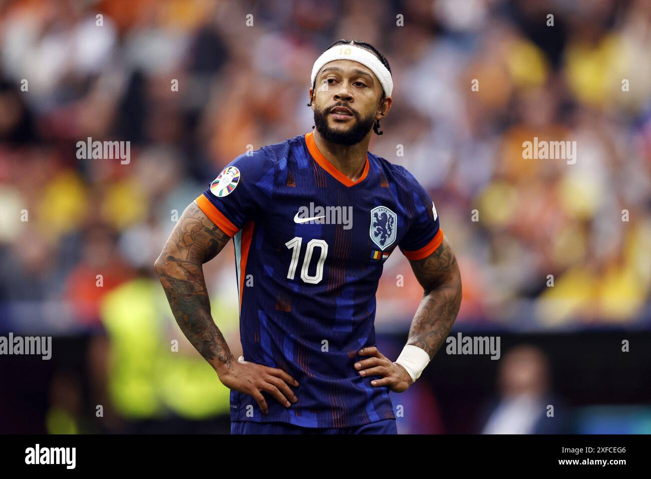 MUNICH - Memphis Depay of Holland during the UEFA EURO 2024 round of 16 ...