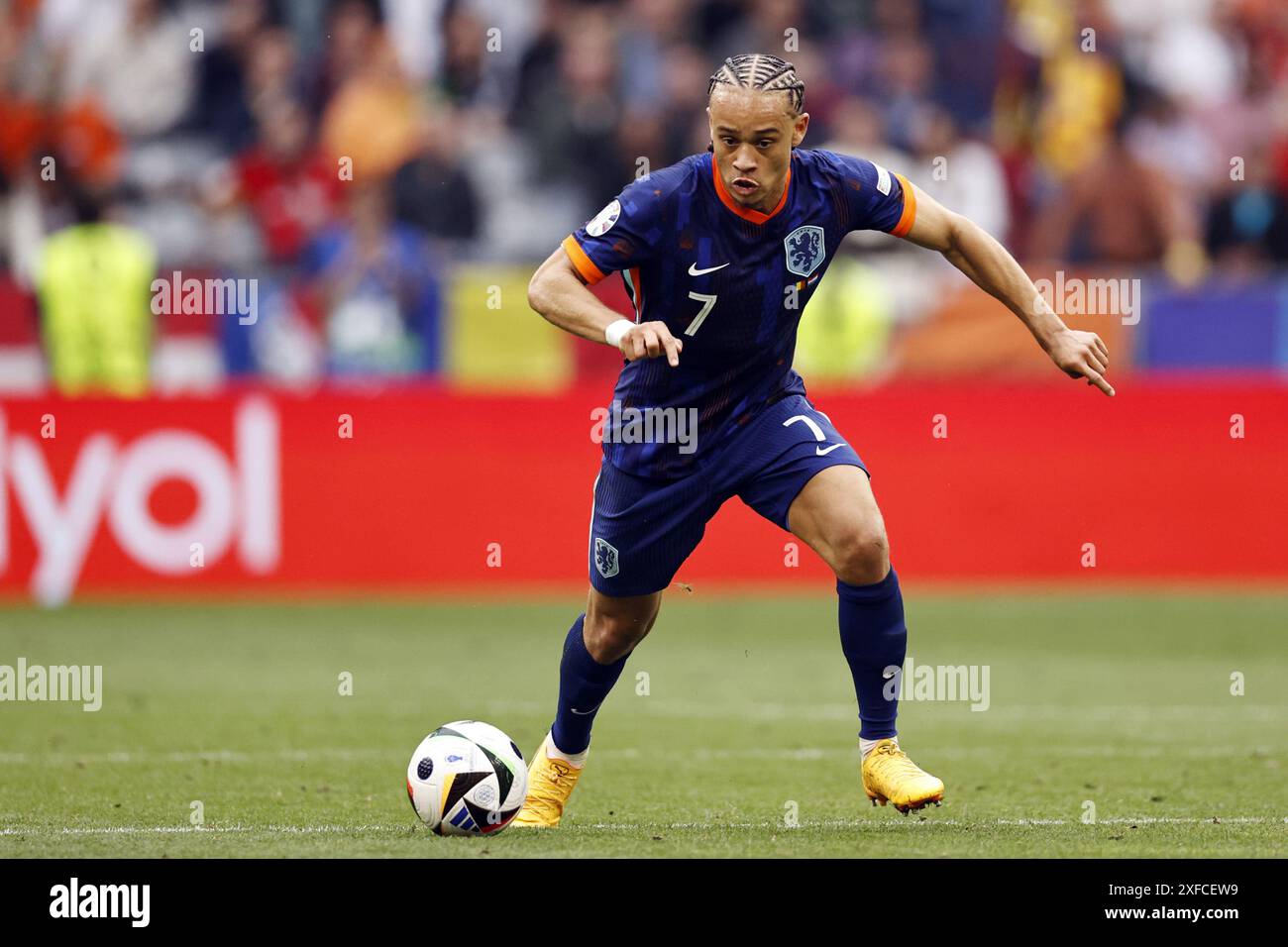 MUNICH - Xavi Simons of Holland during the UEFA EURO 2024 round of 16 ...