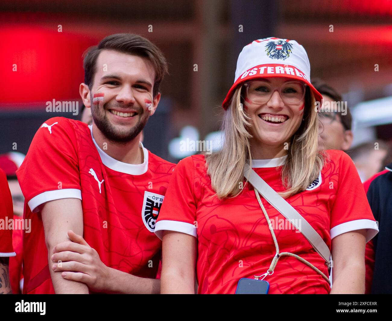 Fans von Oesterreich, GER, Austria (AUT) vs Tuerkiye (TUR), Fussball ...