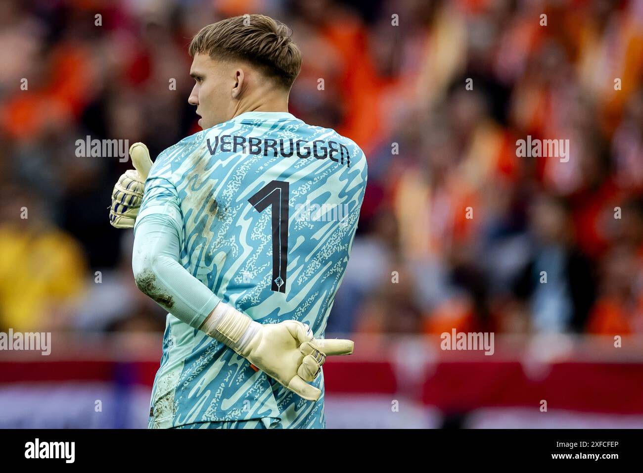 MUNICH - Holland goalkeeper Bart Verbruggen during the UEFA EURO 2024 ...