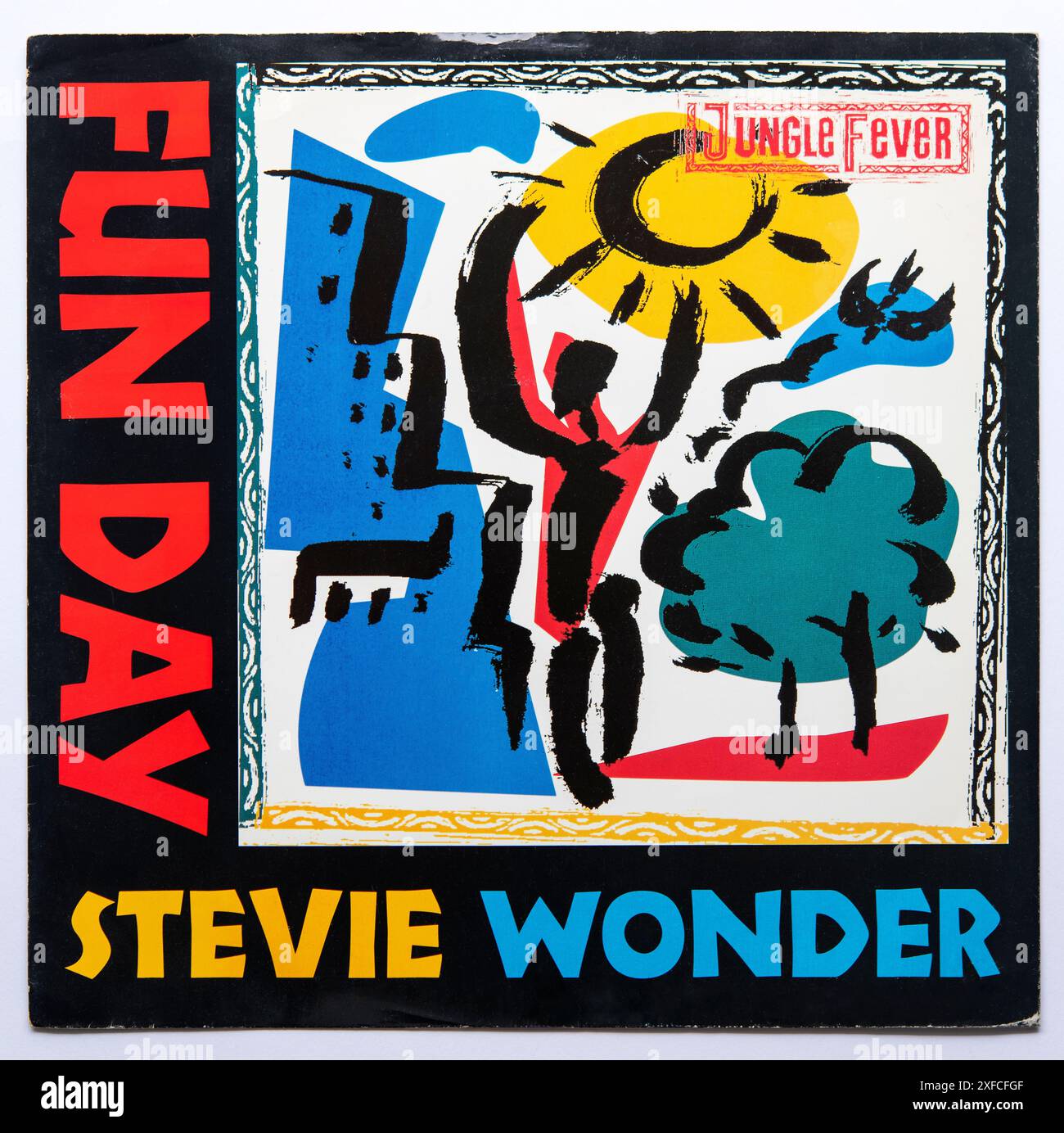 Picture cover of the 12 inch single version of Fun Day by Stevie Wonder ...