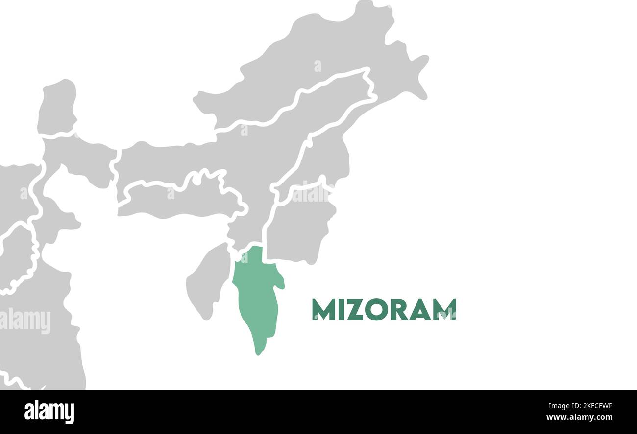 Mizoram india asia map hi-res stock photography and images - Alamy