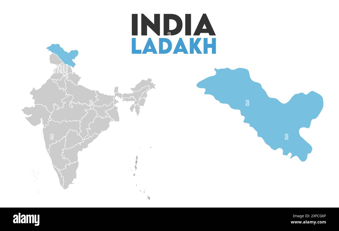 Ladakh Map graphic1, State of India, Republic of India, government ...