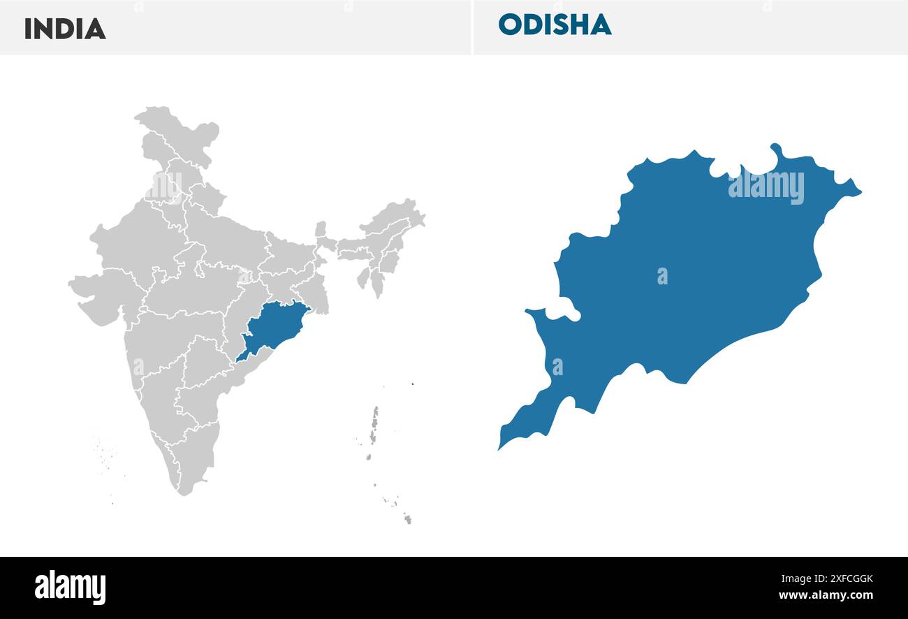 Odisha map illustration1, State of India, Republic of India, government ...