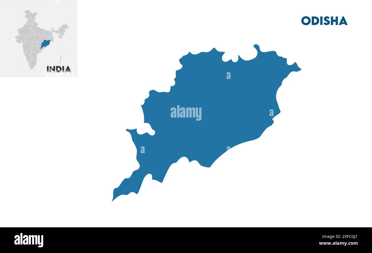 Odisha administrative map1, State of India, Republic of India ...