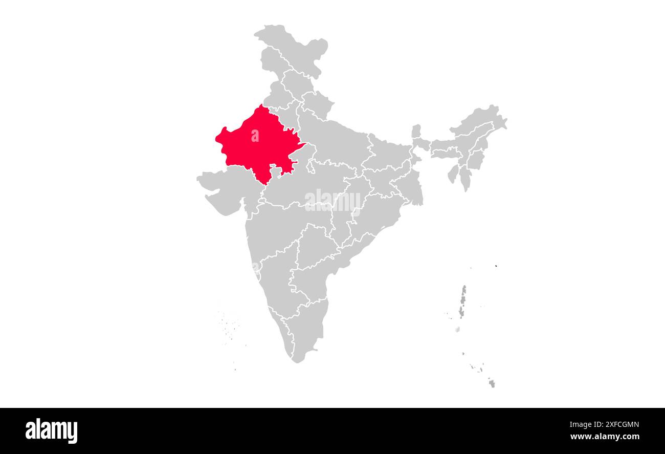 Rajasthan political map1, State of India, Republic of India, government ...