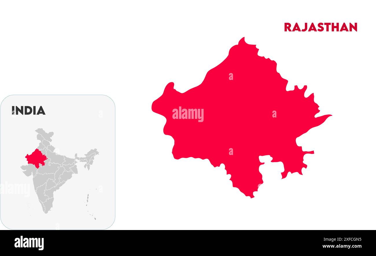 Rajasthan State Map1, State of India, Republic of India, government ...